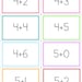 Addition Facts Flash Cards: Sums to 10 (PDF Pattern) - Etsy
