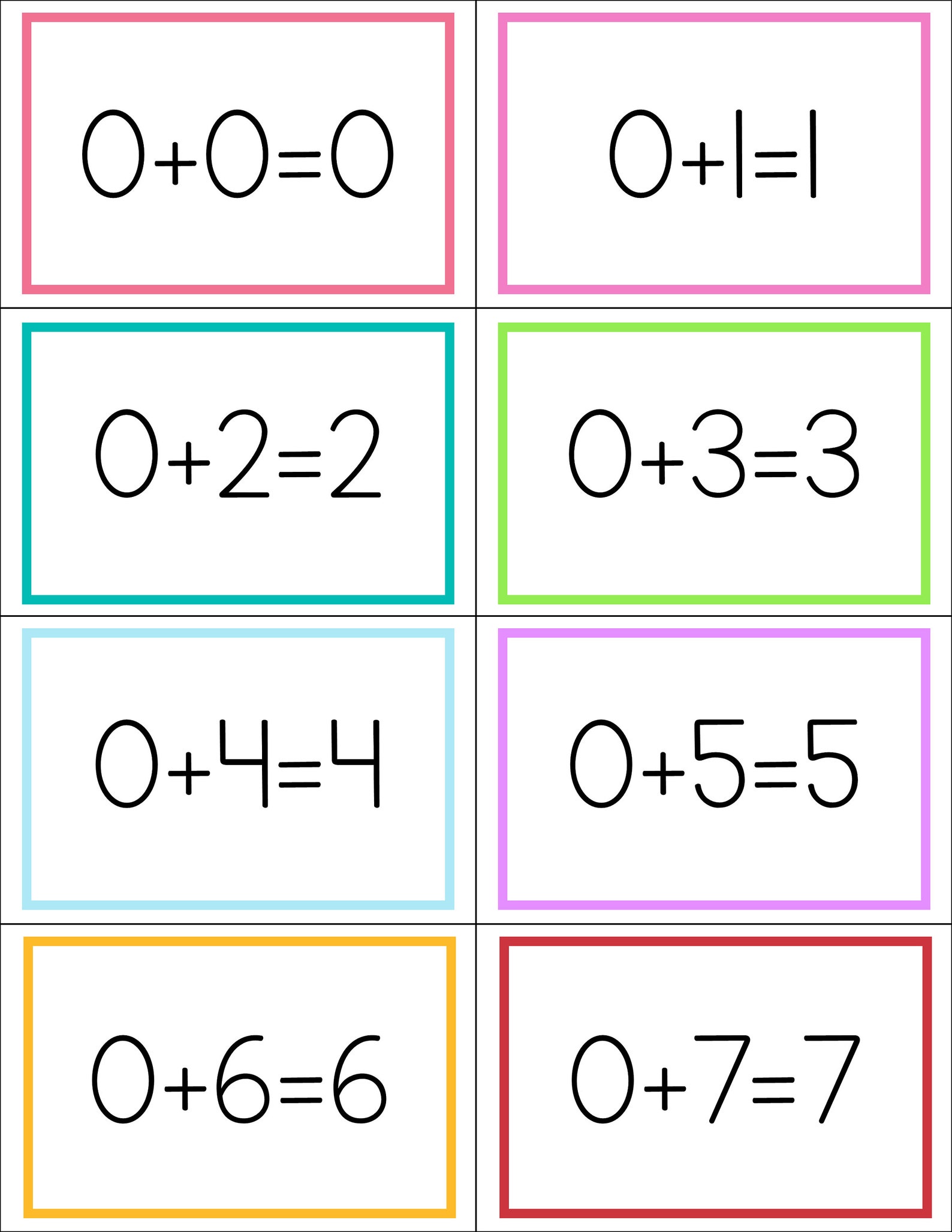 Addition Facts Flash Cards: Sums to 10 (PDF Pattern) - Etsy Canada