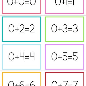 Addition Facts Flash Cards: Sums to 10 (PDF Pattern) - Etsy