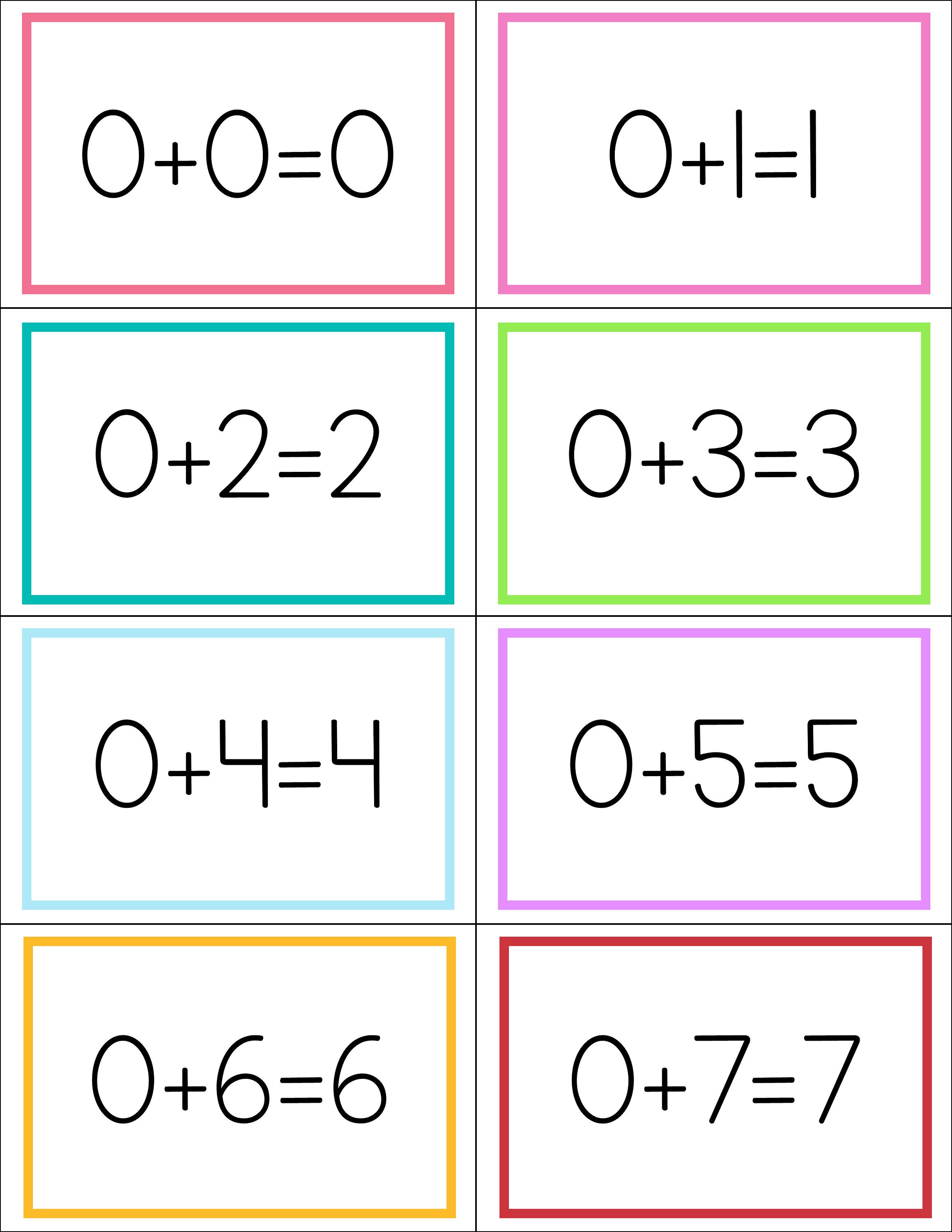 Addition Facts Flash Cards: Sums to 10 (PDF Pattern) - Etsy