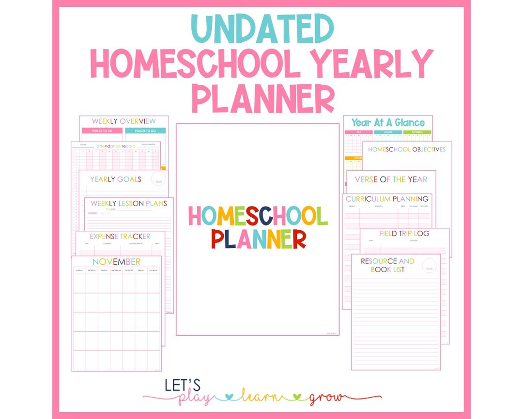 UNDATED Homeschool Planner | Homeschool Planning Pages | Homeschool ...