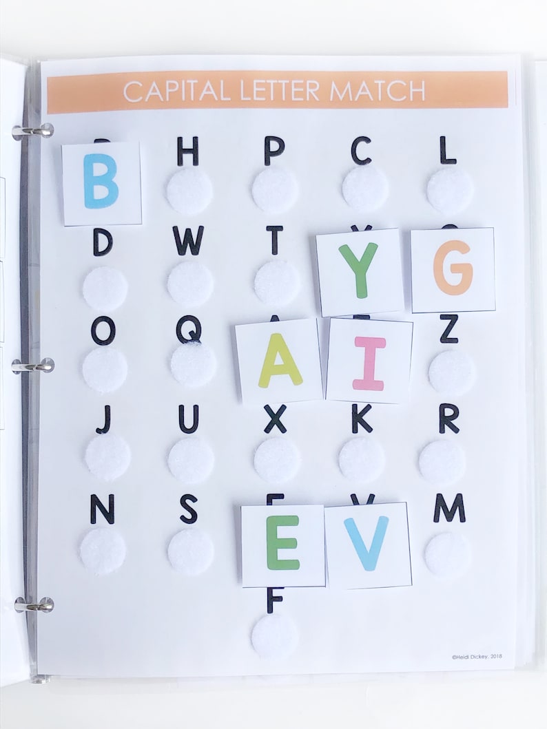 Letter Activity Busy Binder: Preschool Alphabet Learning - Etsy