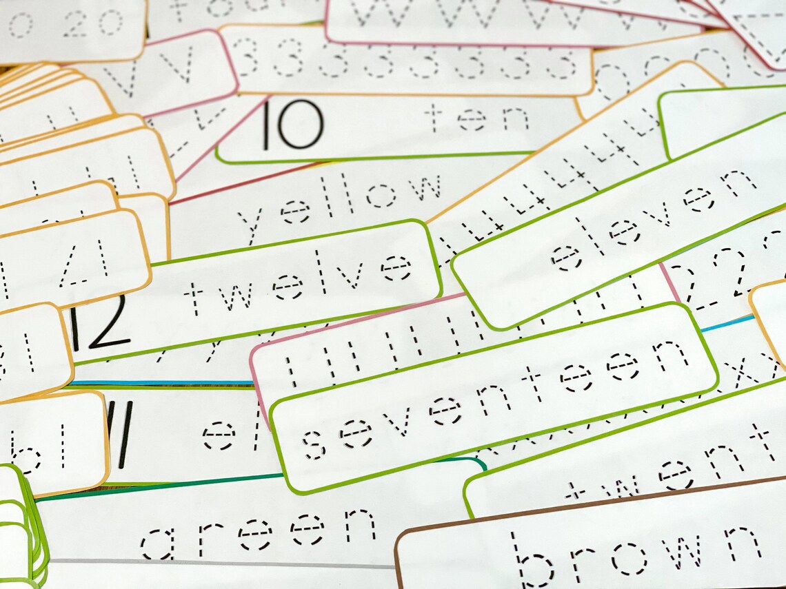 Tracing Cards Tracing Strips Letter Tracing Number - Etsy
