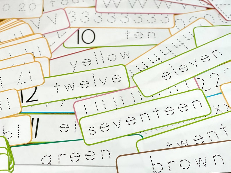 Tracing Cards Tracing Strips Letter Tracing Number - Etsy