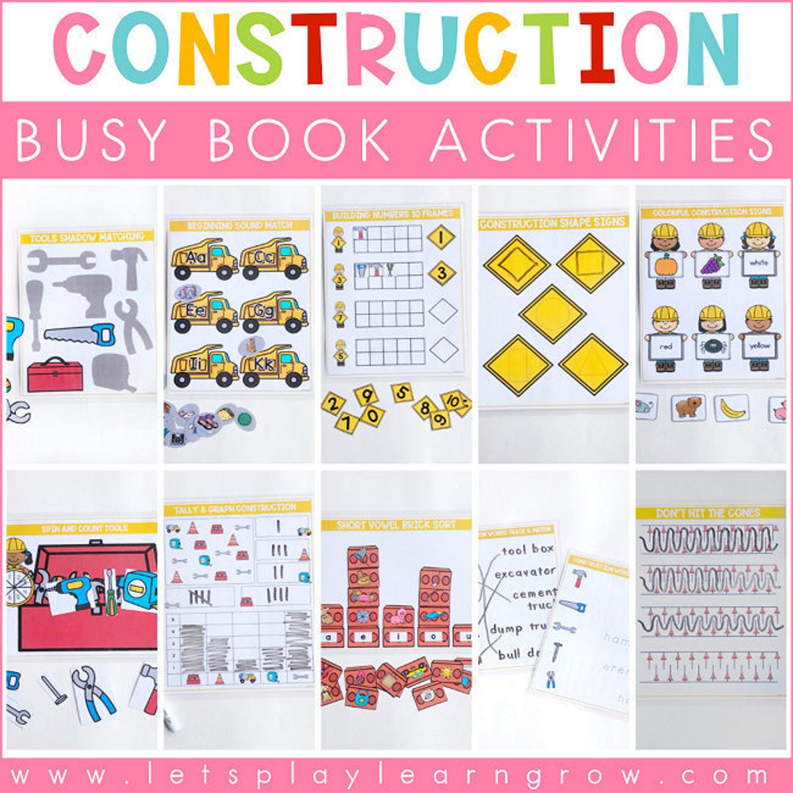 Construction Themed Busy Binder Activity Binder Homeschool | Etsy