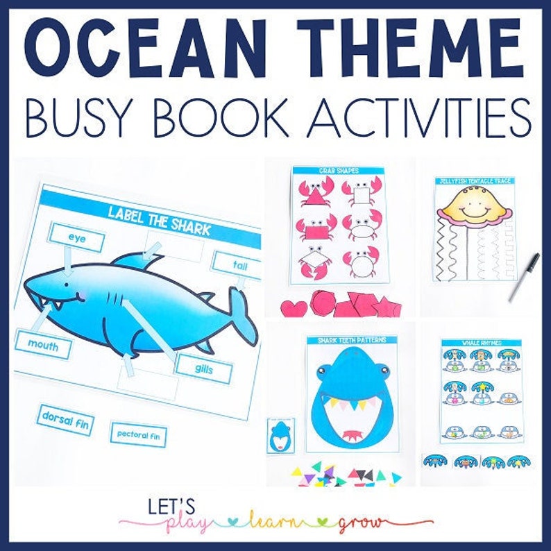 Ocean Themed Busy Binder Activity Binder Homeschool - Etsy