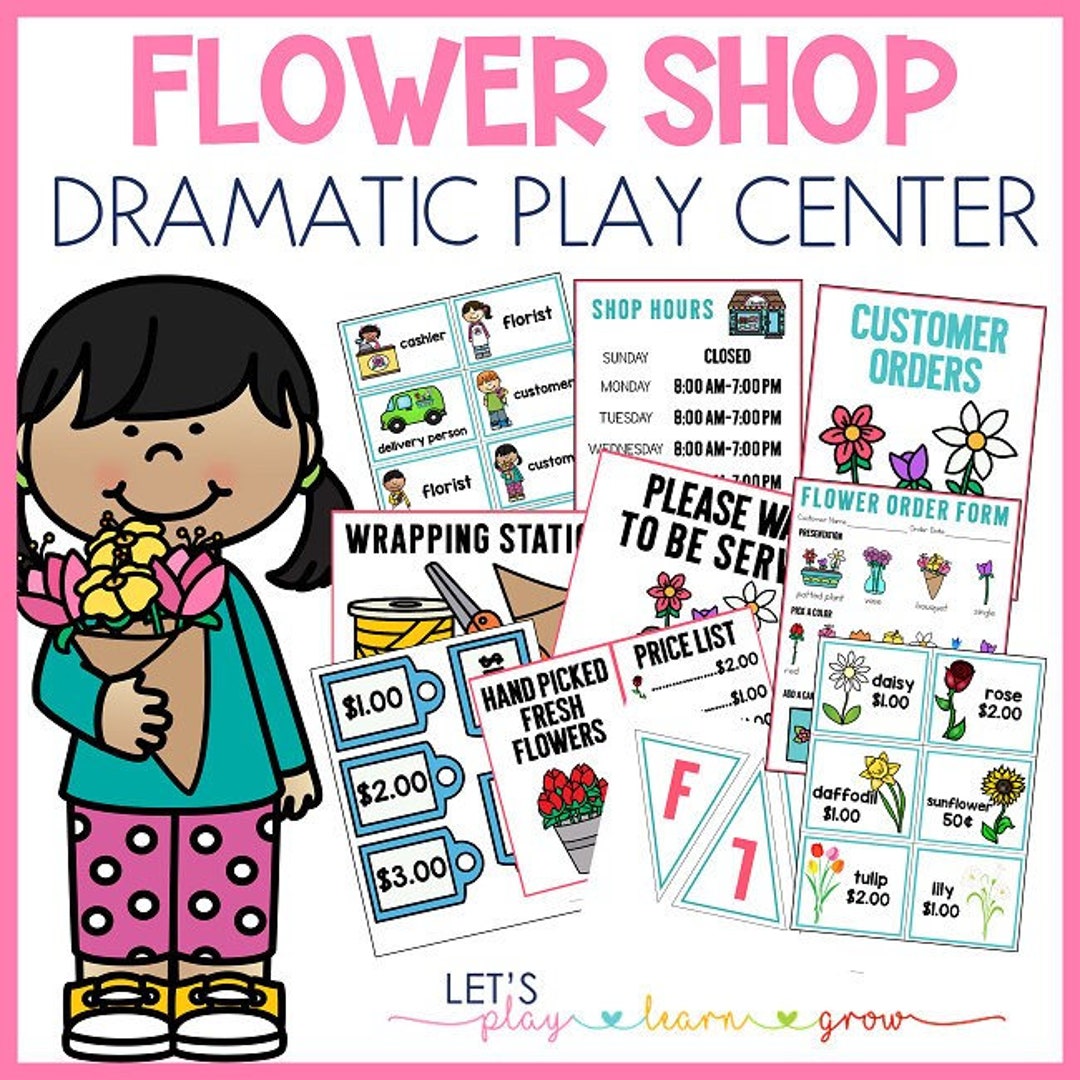 Flower Shop Dramatic Play Center Kit: Florist Pretend Play - Etsy