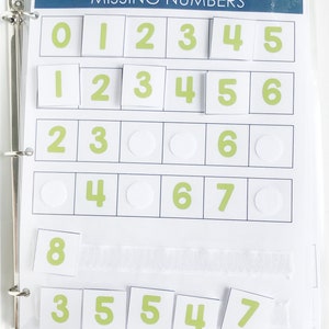 Math Skills Busy Binder, Activity Binder, Quiet Book, Preschool Math ...