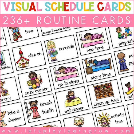 Visual Schedule Cards Daily Rhythm Cards 236 Visual | Etsy