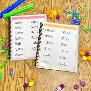 Multiplication and Division Fact Fluency Notebook | Math Notebook ...
