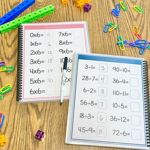 Multiplication and Division Fact Fluency Notebook | Math Notebook ...