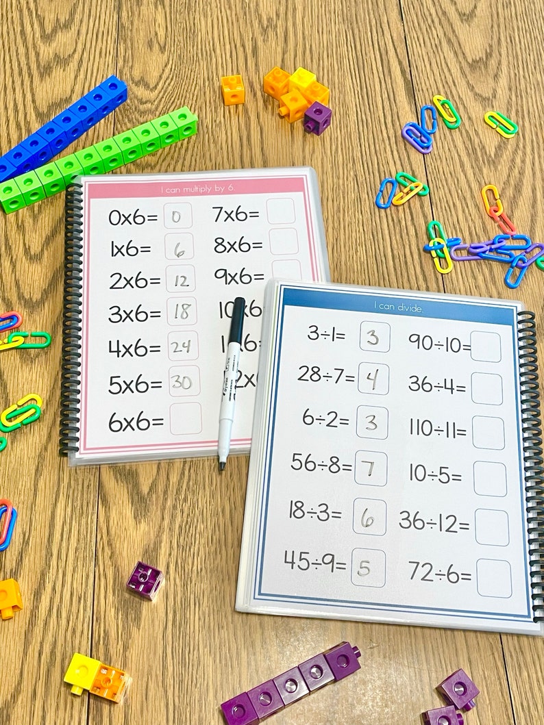 Multiplication and Division Fact Fluency Notebook Math - Etsy