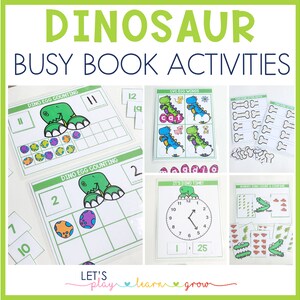 Dinosaur Busy Binder, Activity Binder, Homeschool, Preschool Activities ...