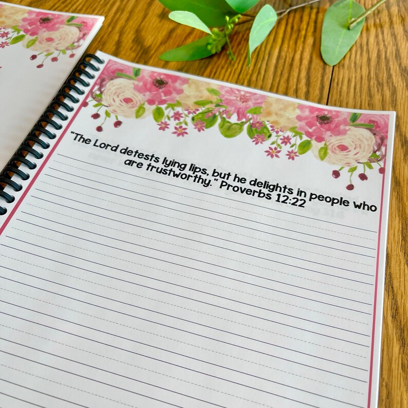 Floral Bible Verse Copywork: NIV Scripture Writing (digital Download ...