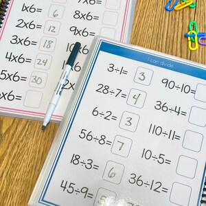 Multiplication and Division Fact Fluency Notebook | Math Notebook ...