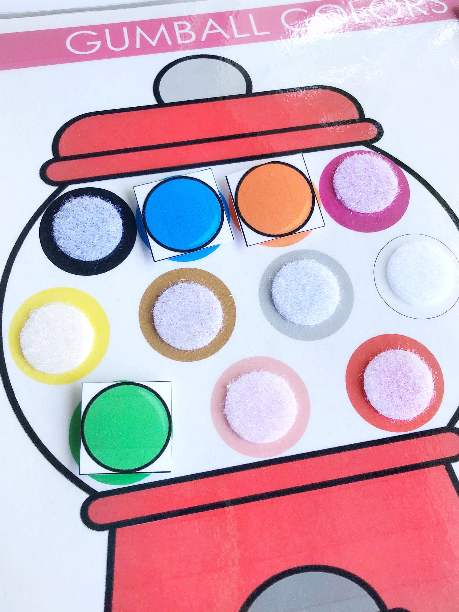 Gumball Color Matching Busy Book: Preschool Learning (digital Download ...