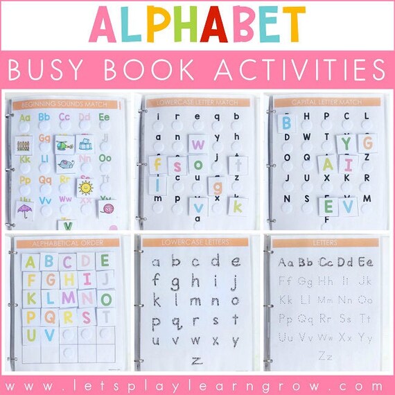 Letter Busy Binder Letter Activity Binder Letter Activities | Etsy
