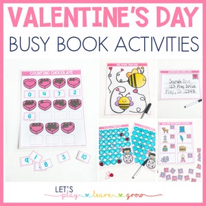 Valentine's Day Themed Busy Book, Activity Binder, Homeschool ...
