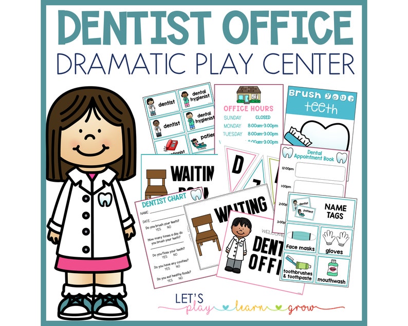 Dentist Office Dramatic Play Center Kit: Preschool Pretend Play - Etsy