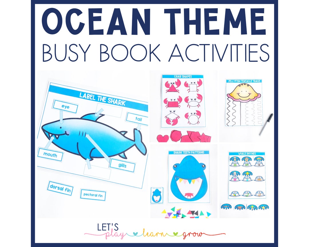 Ocean Themed Busy Binder, Activity Binder, Homeschool, Preschool ...