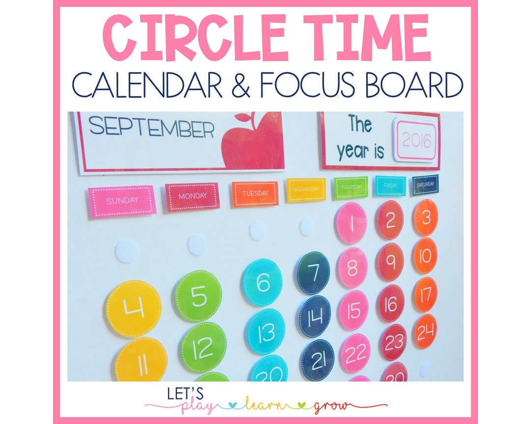 Circle Time Calendar Board Kit: Homeschool & Preschool (digital ...