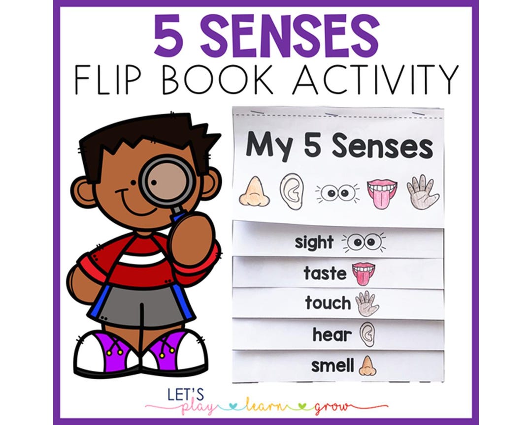 5 Senses Flip Book - Etsy