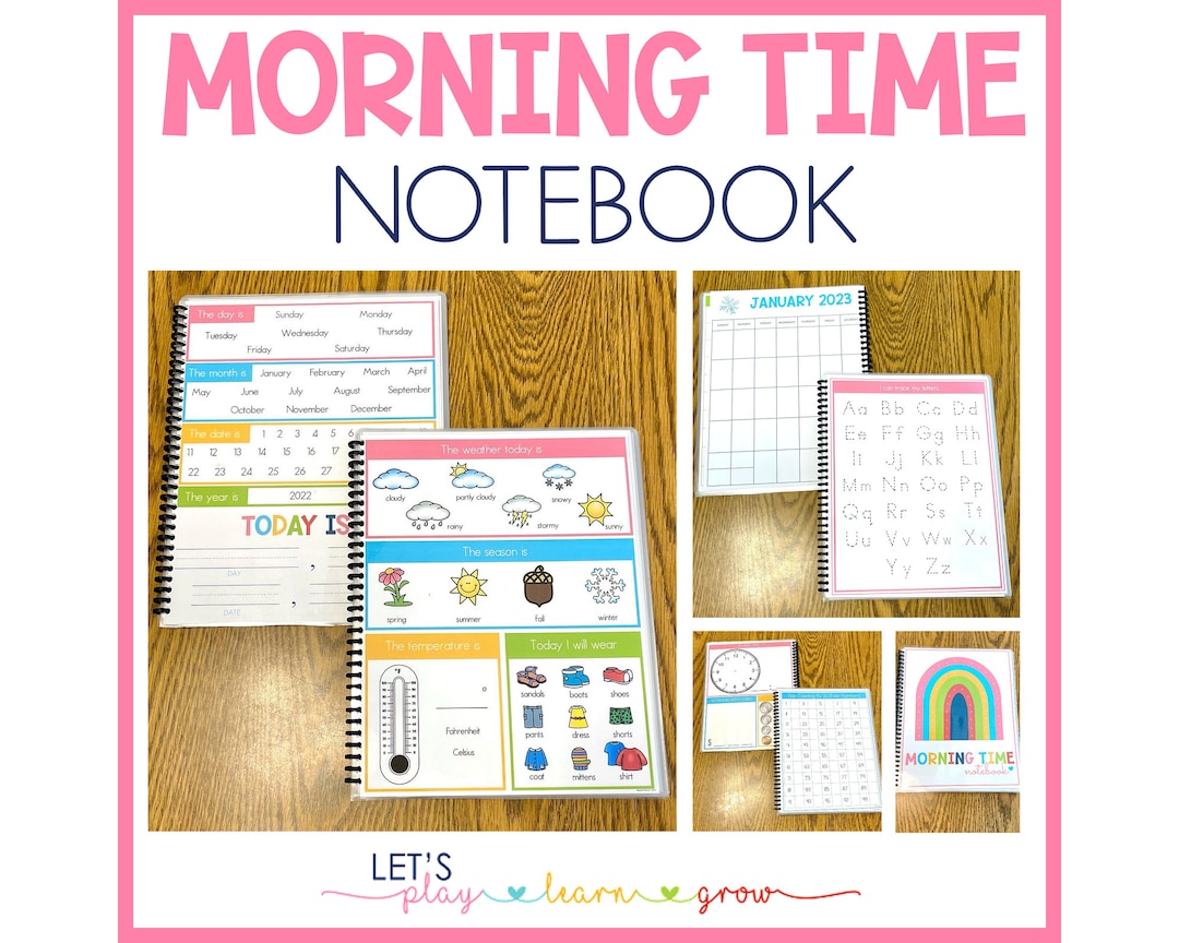 2025-2026 Morning Time Activity Notebook: Traceable Calendar, Circle ...