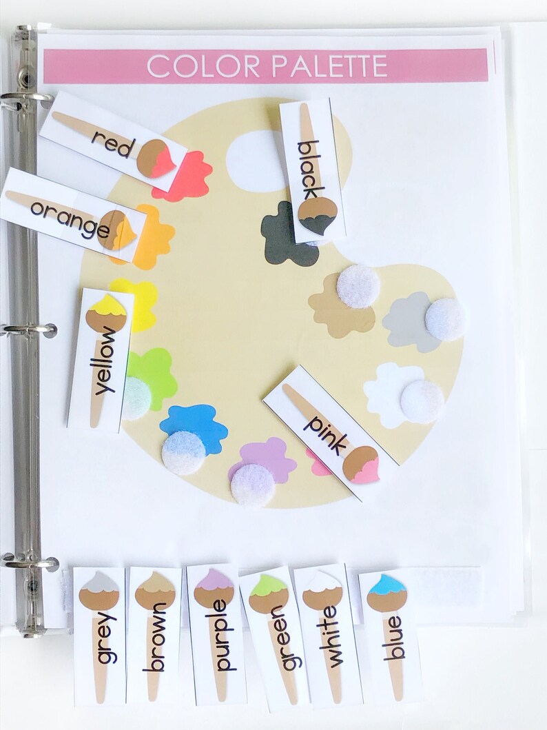 Color Matching Busy Book: Preschool Learning Activity (digital Download ...