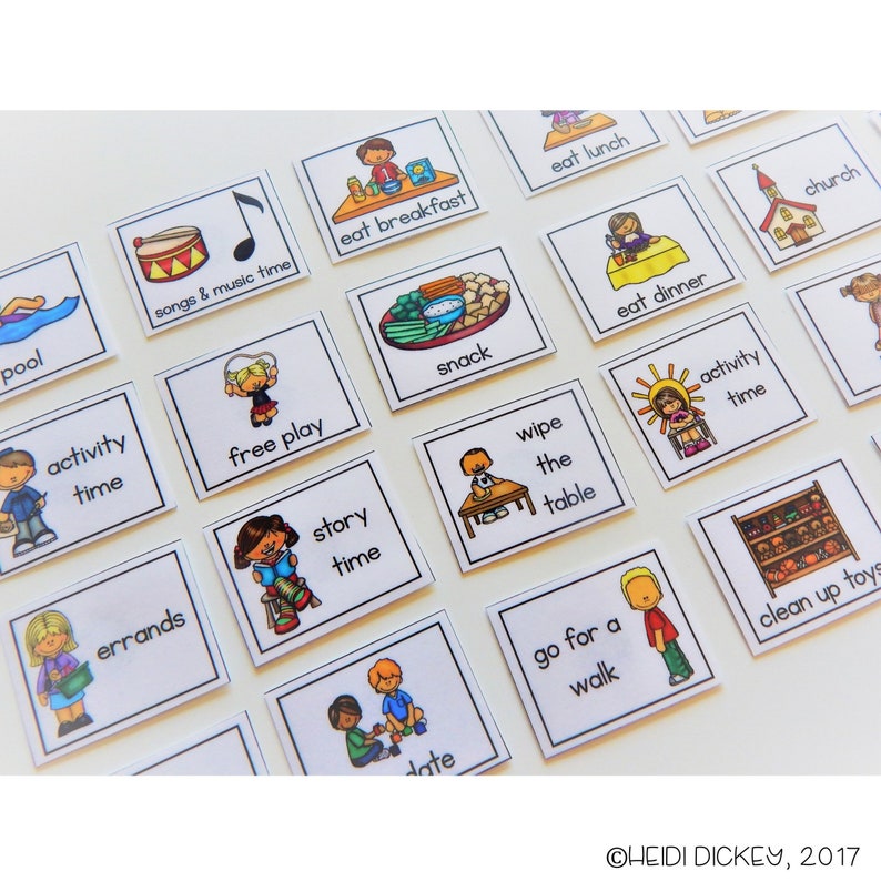 Visual Schedule Cards Daily Rhythm Cards 236 Visual - Etsy UK