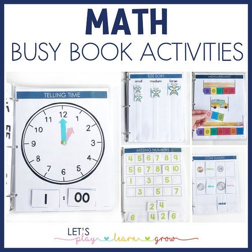 Math Skills Busy Binder Activity Binder Quiet Book - Etsy
