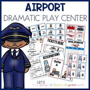 Airport Dramatic Play, Dramatic Play Center Kit, Airplane Pretend Play ...