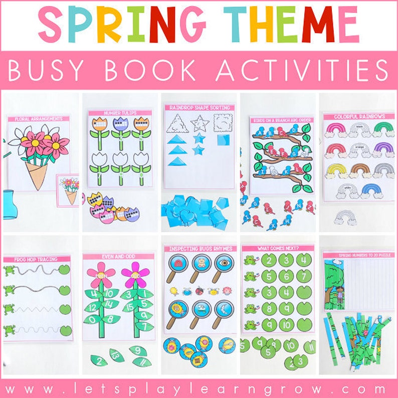 Spring Themed Busy Binder Activity Binder Homeschool | Etsy