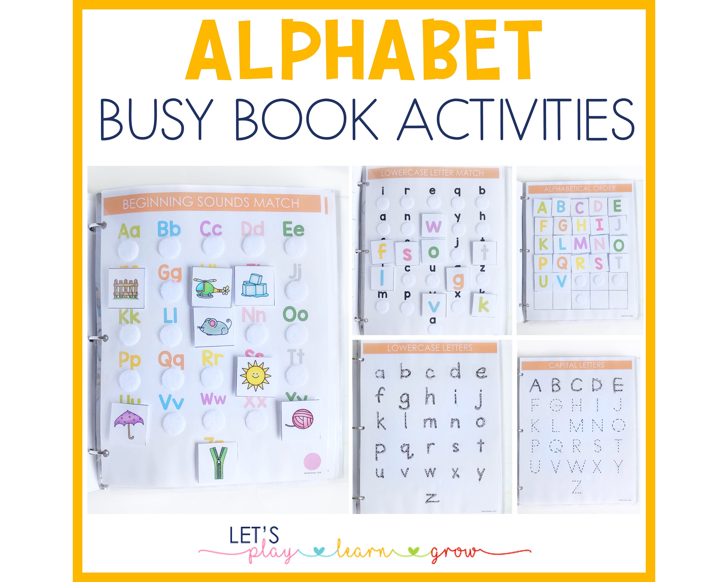 Letter Activity Busy Binder: Preschool Alphabet Learning - Etsy
