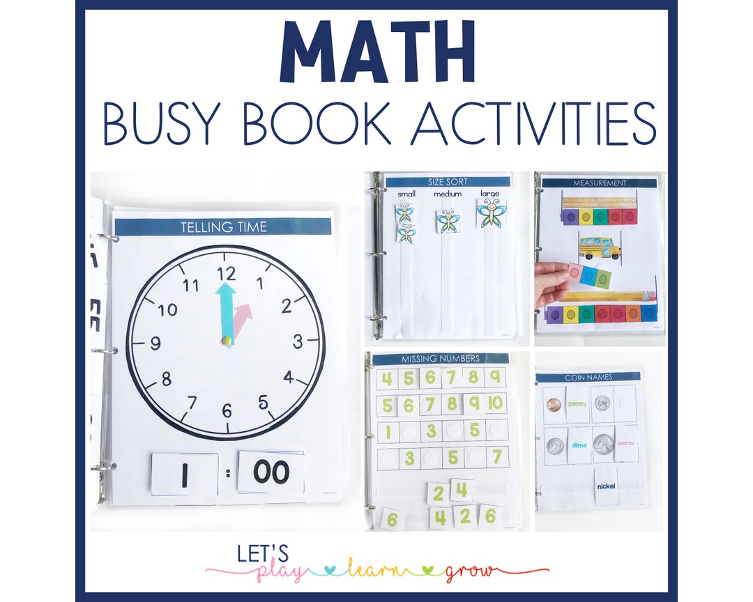 Math Skills Activity Binder: Preschool Kindergarten Learning - Etsy