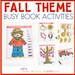 Fall Themed Busy Binder, Activity Binder, Homeschool, Preschool ...