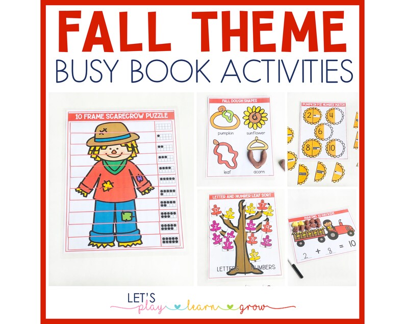 Fall Activity Binder: Preschool Learning, Autumn Theme - Etsy