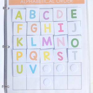 Letter Busy Binder, Letter Activity Binder, Letter Activities ...