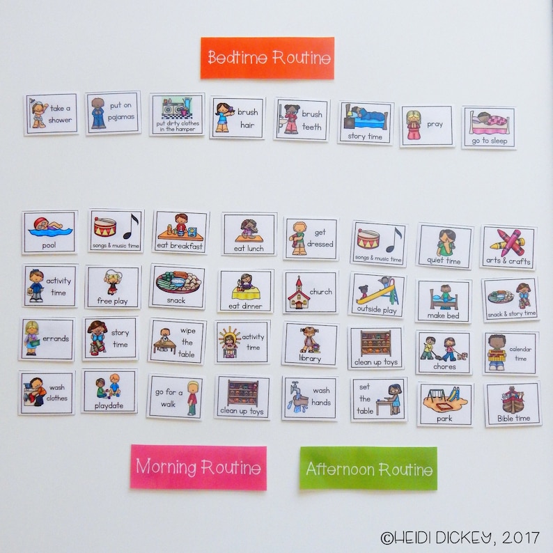Visual Schedule Cards Daily Rhythm Cards 236 Visual | Etsy