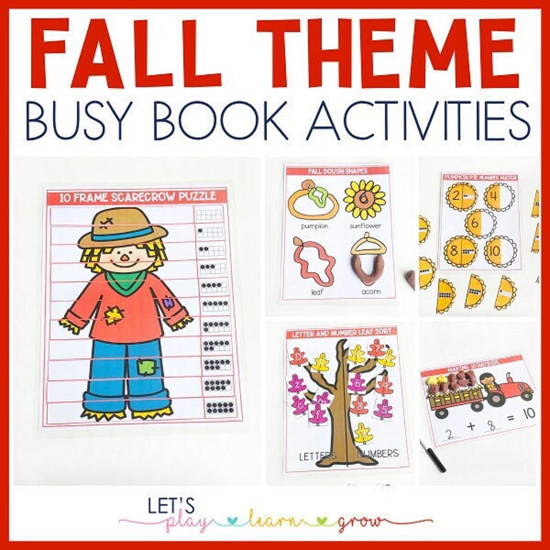 Fall Themed Busy Binder Activity Binder Homeschool - Etsy