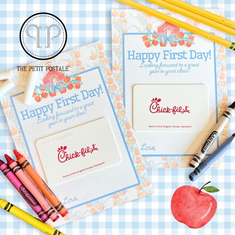 Back to School Teacher Gift Card Holder Printable Teacher Gift Tag ...