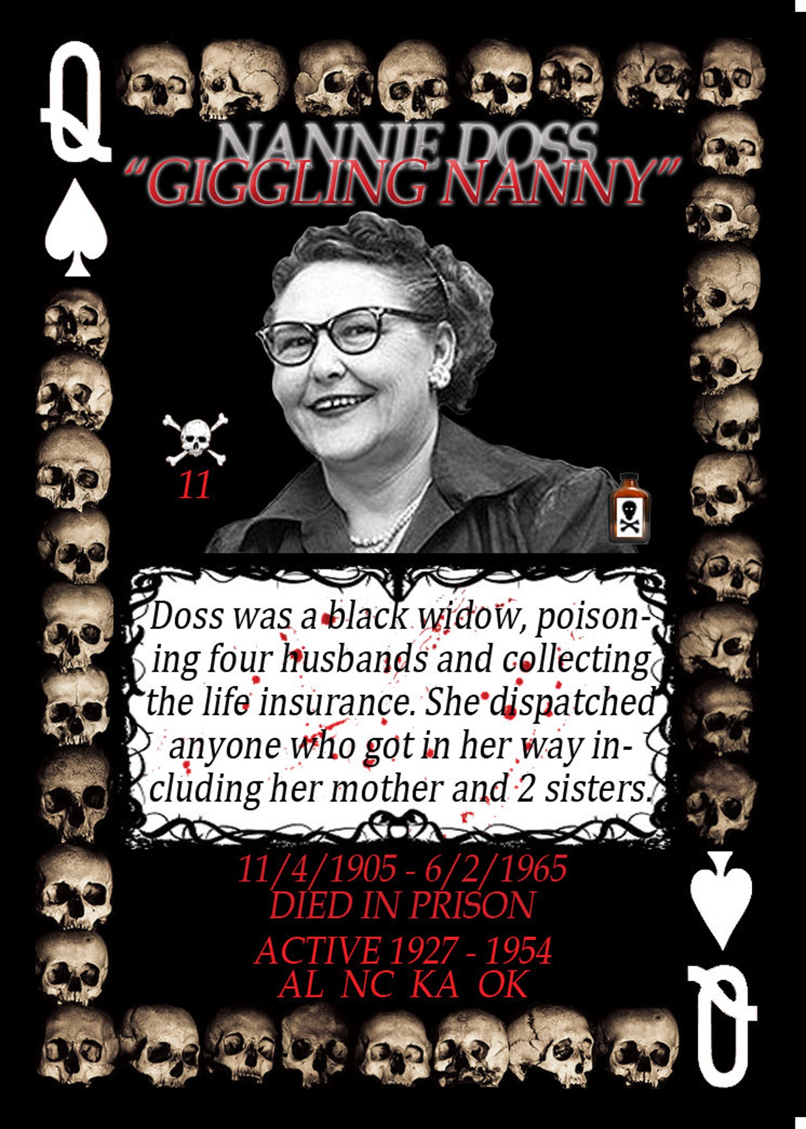 Serial Killer Playing Cards 54 Different American Serial | Etsy