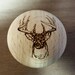Rustic Decor Laser Engraved Whitetail Buck Wooden Knob - Etsy