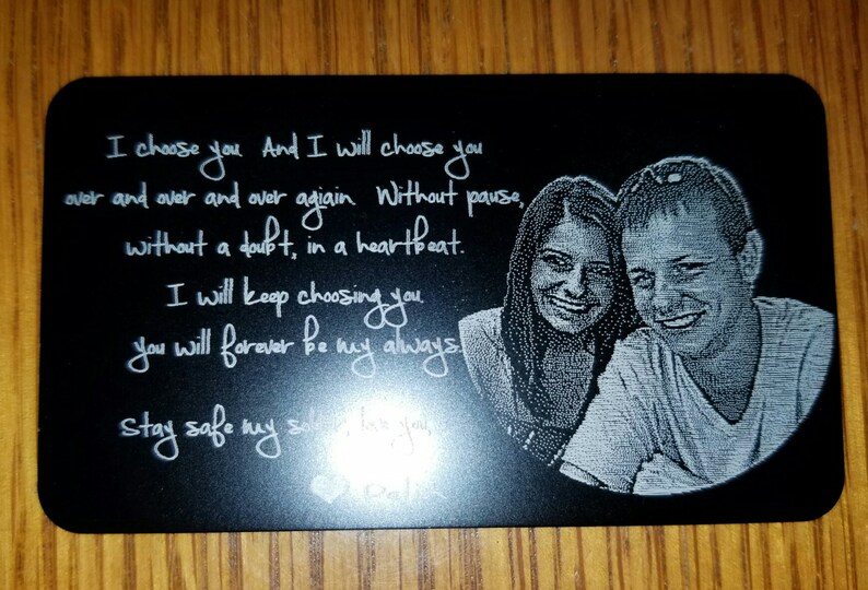 Custom Pocket Wallet Card Featuring Your Loved One or Favorite | Etsy