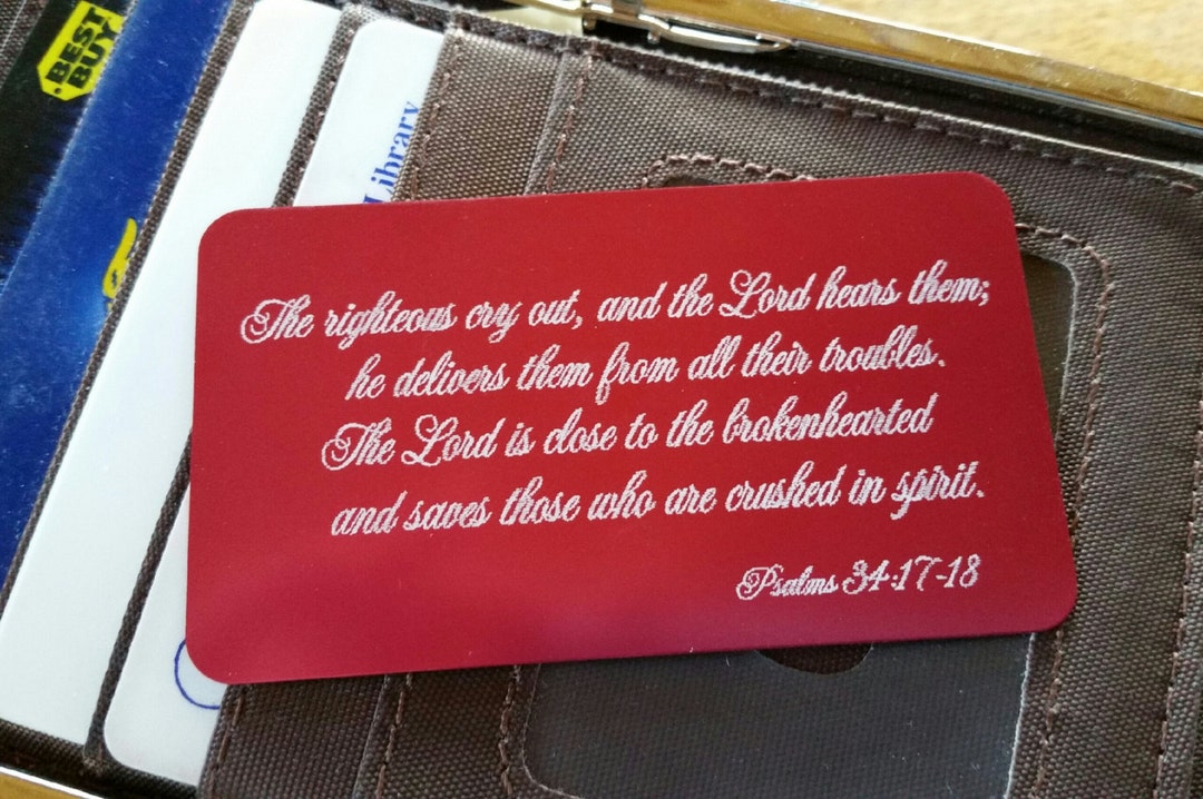 Faith in My Pocket - Close to the Brokenhearted Psalms Verse Pocket or ...