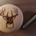 Rustic Decor Laser Engraved Whitetail Buck Wooden Knob - Etsy