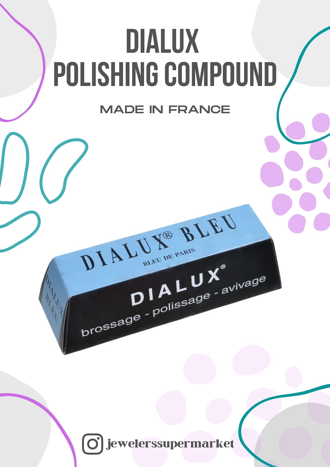 Dialux Bleu 4OZ, Multi-purpose Polishing Compound for Non-precious ...