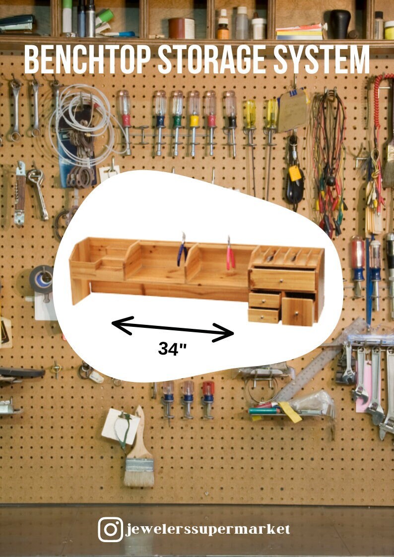 Optima Benchtop Shelf/storage System, Jewelry Tool Storage, Desktop ...