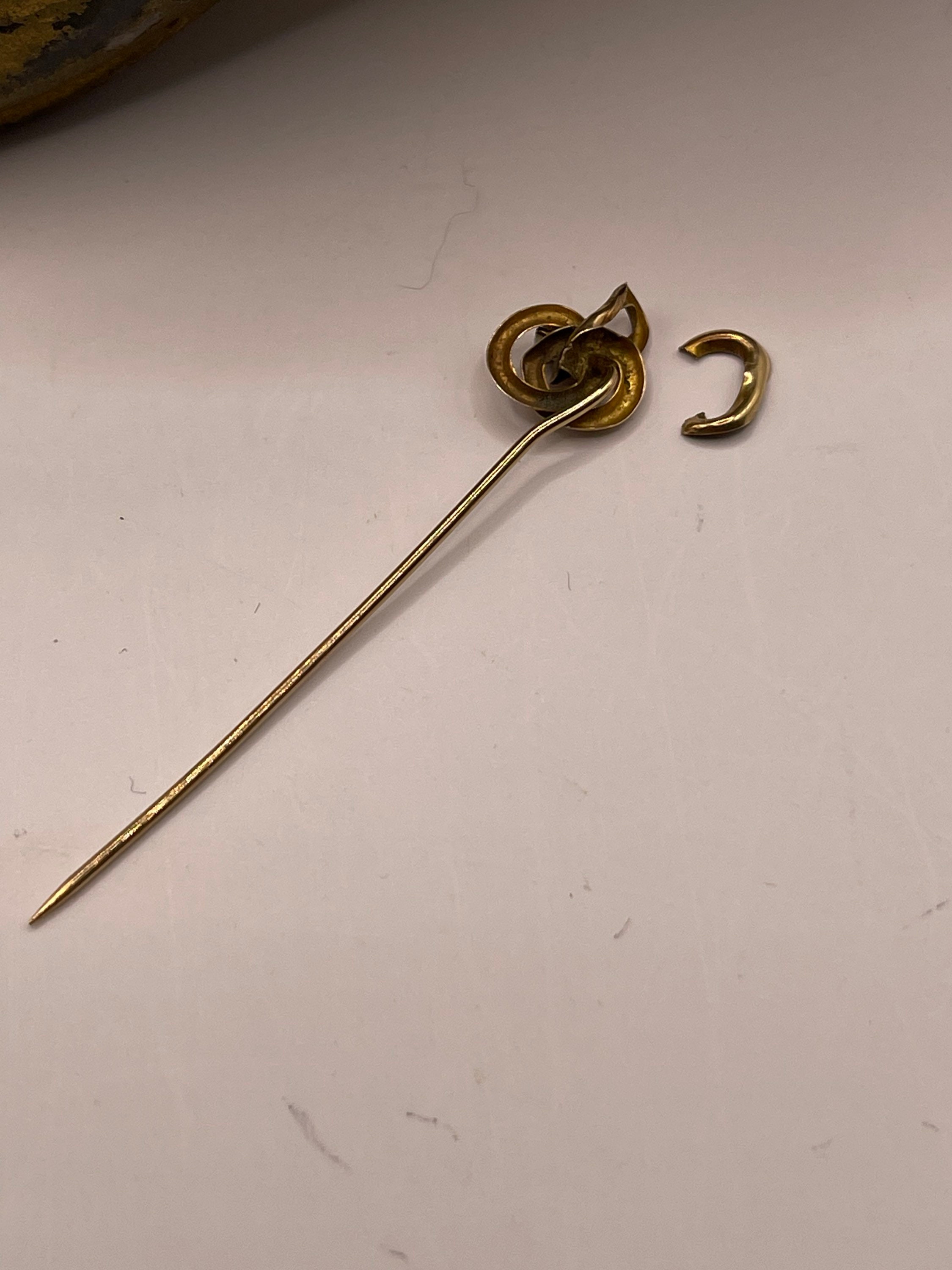 Victorian Antique 10K Gold Hat Pins Lapel Pins Stick Pins With Pin ...