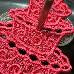 Birthday Cake Machine Embroidered Sewing Machine Spool Pin Doily - Etsy