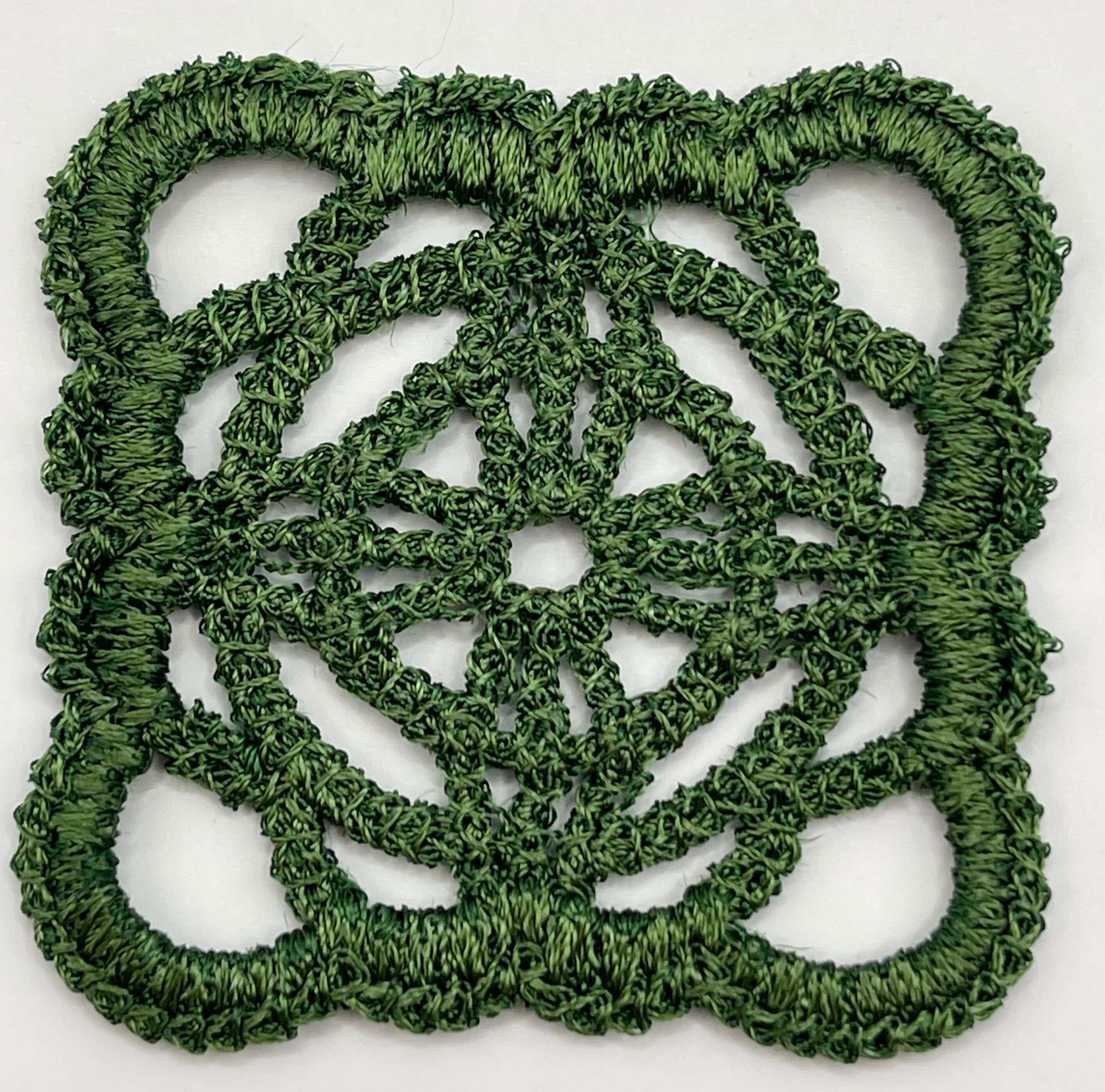 Spool Pin Doily. ‘quilt Square’ Design. Machine Embroidered. 5 Styles ...